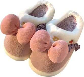 Generic Femme Chausson Hiver Chausson Fourré Femme Ladies Casual And Fashionable Bag And Autumn Winter Indoor Home Anti Warm Slippers Antidérapant Pour Chauss