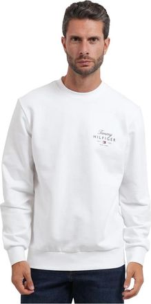 Tommy Hilfiger SweaT-shirt en molleton &agrave; col rond - Homme - Sweatshirts et sweats &agrave; capuche - Blanc - Taille: M