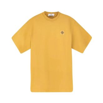 Stone Island Homme, Tops, Jaune, Taille: L Logo T-Shirt