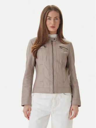 Only Jacke aus Kunstleder Bandit 15081400 Beige Regular Fit