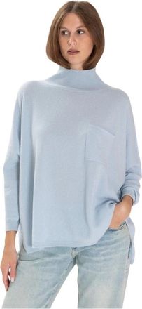 VANIS&Eacute; Femme, Pulls, Bleu, Taille: 44 FR Maglia dolcevita oversize
