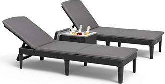 Allibert by Keter Sonnenliege Jaipur + Beistelltisch Ice Cube