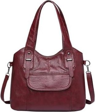 Generic Compatible avec le sac &agrave; main for femme plusieurs poches(Red)