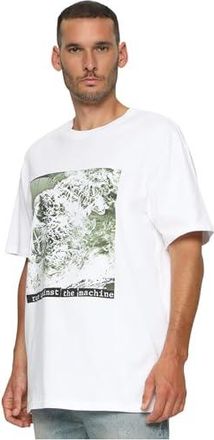 Mister Tee T-Shirt surdimensionné Rage Against The Machine pour Homme, Blanc., XL Grande Taille Taille Tall