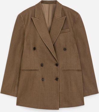 Arket Zweireihiger Blazer -Beige