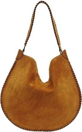 Isabel Marant Sac Oskan Hobo Soft en cuir de veau velours tress&eacute;