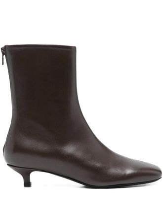 Toteme bottines en cuir Nappa 35 mm - Marron