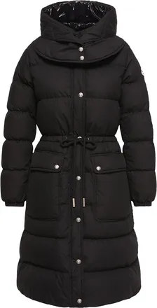 Moncler Moncler Doudoune Longue &Agrave; Capuche Pic, Femme, Noir, Taille: 00