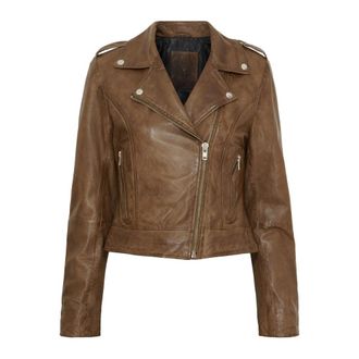 Notyz Notyz - Biker Jacket - Femme - Vestes - Brun - Taille: 44 FR