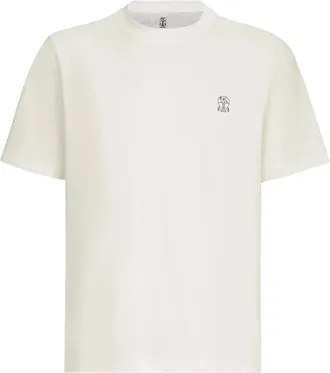 Brunello Cucinelli Homme, Tops, Blanc, Taille: L T-Chemises