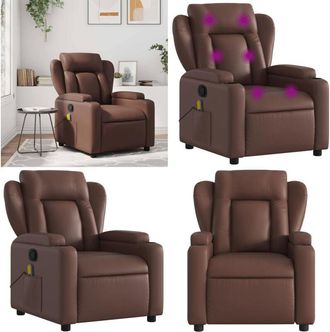 vidaXL Massagesessel Braun Kunstleder - Massage Sessel - Relaxsessel - TV-Sessel - Bequeme Lounge Sessel - Lederlook Sessel - Home & Living