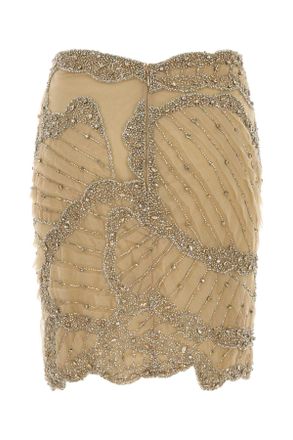 Costarellos Crystal Skirt - Beige