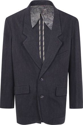 Ziggy Chen Blazer Raw Edge Collar Raw Edge Collar 2 Button Blazer