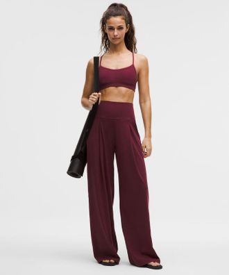 lululemon Align Palazzo-Hose Normale L&auml;nge f&uuml;r Frauen - Gr&ouml;&szlig;e 10 in Burgundy Bay