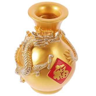 Artibetter Drachen Tischvase aus Resin Kleine Dekorative Blumenvase f&uuml;r Wohnzimmer und Schlafzimmer Glatte Oberfl&auml;che Stilvolle Vase f&uuml;r Langstielige Blumen Tisc