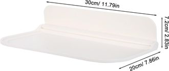 DOITOOL Faltbares Wandregal Weiß Großes Nagelfreies Wandmontiertes Ablagebrett Stabiler Organizer Für Bad Wohnzimmer Küche Praktisches Klappbares Regal Zur Pl