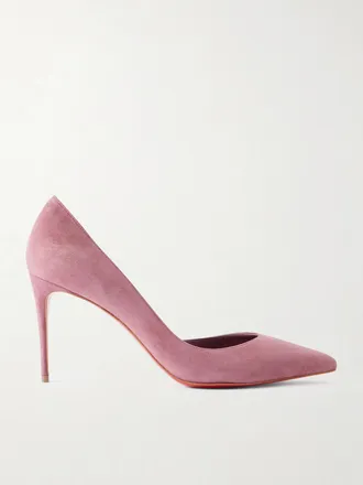 Christian Louboutin Iriza 85 Suede Pumps - Pink