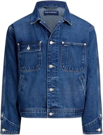 Polo Ralph Lauren Homme, Vestes, Bleu, Taille: M American Flag Denim Jacket