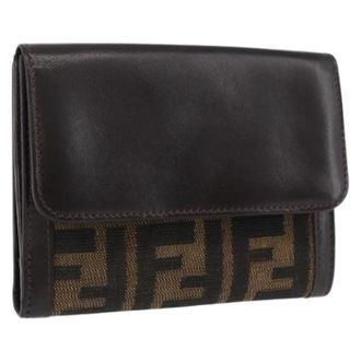 Fendi Pre-owned Leder Portemonnaie - - Pre-owned - Damen - Schwarzk - ONE SIZE