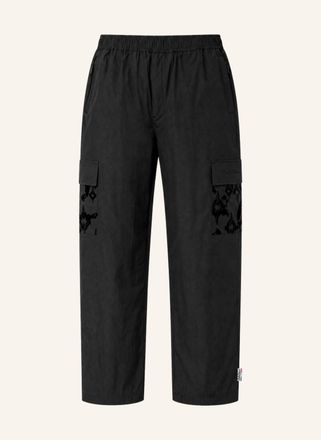 Carlo Colucci Carlo Colucci Flockprint Cargohose - Soft Impact Fipinger schwarz