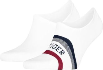 Tommy Hilfiger Homme, Sous-v&ecirc;tements, Blanc, Taille: S No Show Socks Logo Detail