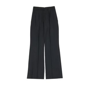 Alberta Ferretti Klassische Flared Hose mit Satindetail - - Trousers - Damen - Schwarzk - L