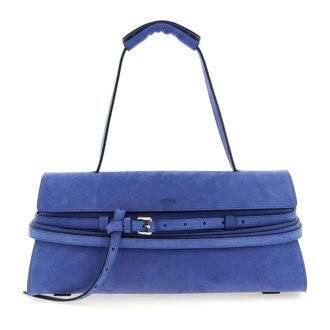 Moschino Femme, Sacs, Bleu, Taille: ONE Size Tie Me Shoulder Bag