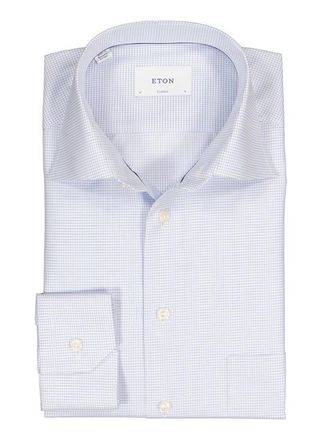 Eton Herren Hemd blau Kent