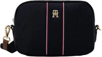 Tommy Hilfiger Femme, Sacs, Bleu, Taille: ONE Size Sac bandouli&egrave;re &agrave; rayures signature