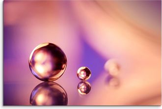 Paul Sinus Art 120x80cm Leinwandbild auf Keilrahmen Hintergrund abstrakt Kugel rosa lila Wandbild auf Leinwand als Panorama