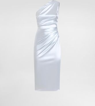 Dolce & Gabbana One-shoulder Dress In Stretch Satin - Frau Kleider Grau Satin 42