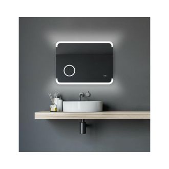 Talos Talos - Harmony Badspiegel 80 x 60 cm - Badezimmerspiegel mit led Beleuchtung in neutralwei&szlig; - mit Kosmetikspiegel