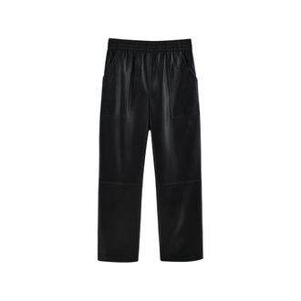 Anine Bing Billy Pants - Black Recycled Leather