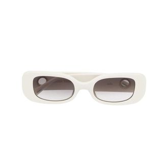 Linda Farrow Wei&szlig;e Casual Sonnenbrille Lola Stil - - Accessories - Damen - Wei&szlig; - 52 MM