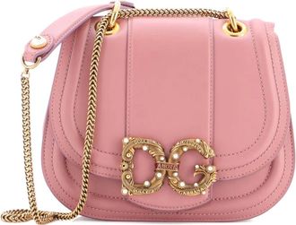Dolce & Gabbana Amore Chain Leather Small crossbody bag - Rose