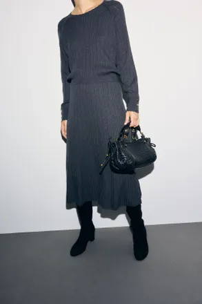 Gerard Darel Jupe midi en maille - TATI - anthracite