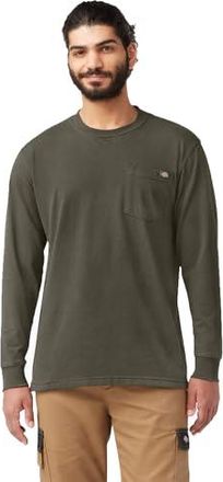 Dickies T-Shirt &agrave; Manches Longues et col Rond pour Homme, Taille Grande et Large, Vert Mousse, Medium