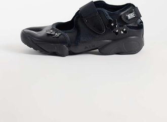 Nike Air Rift baskets en cuir noires