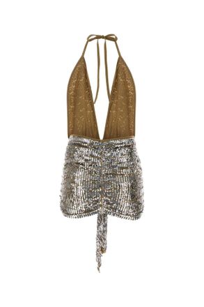 Dsquared2 Womens Over Mini Dress Silver Wool Polyester