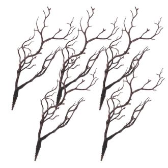 Hemobllo K&uuml;nstliche Baumzweige 5 St&uuml;ck Realistische Deko Zweige in Dunkelbraun Korallen und Geweih&auml;hnlich Langlebige Wohnraum und Eventdekoration