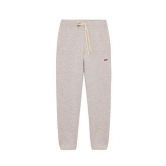 Autry Melierter Baumwoll-Sweatpants mit Kordelzug - - Trousers - Herren - Grau - M