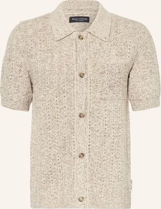 Marc O'Polo Marc Opolo Strickhemd Slim Fit beige