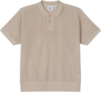 Obey Homme, Tops, Beige, Taille: S Saratoga Mesh Polo