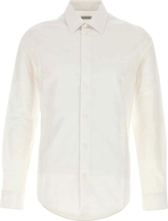 Burberry Homme, Chemises, Blanc, Taille: L Cotton Poplin Shirt