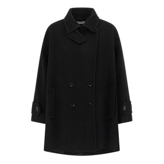 Alberto Biani Doppelreihiger Caban - - Coats - Damen - Schwarzk - 2XS