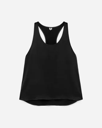 Arket Sportoberteil Aus Satin -Schwarz