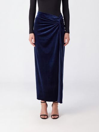 Andamane Zohra High-Waist Bleistift-Midirock aus drapiertem Samt