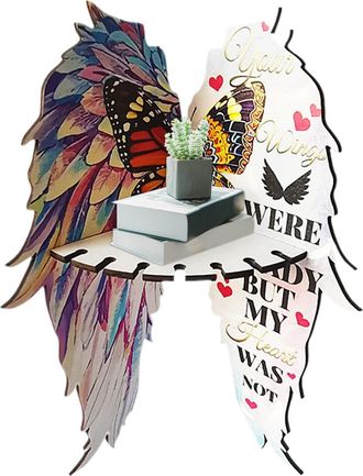 Generico Eckregal aus Holz, Wandmontage, schwebendes Eckregal f&uuml;r die Wand, Angle Wings Book Organizer Rack Support f&uuml;r Pflanzen - Wandaufbewahrungsregal f&uuml;r Z