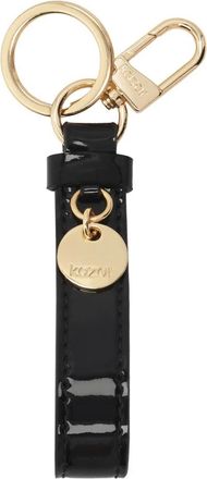 Kazar Schwarzer Schl&uuml;sselanh&auml;nger aus Lackleder mit goldenen Akzenten und Logo - - Accessories - Damen - Schwarzk - ONE SIZE