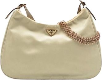 Prada Sac bandouli&egrave;re en nylon pr&eacute;-appr&eacute;ci&eacute; - Femme - Pre-owned - Beige - Taille: ONE Size